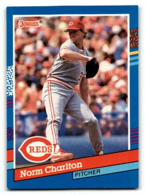 1991 Donruss #384 Norm Charlton Cincinnati Reds Baseball Cards EX/NM ID ...