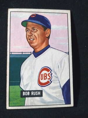 1951 Bowman #212 Bob Rush Cubs : HIGH END BEAUTY EXMT+ CHECK IT OUT | eBay