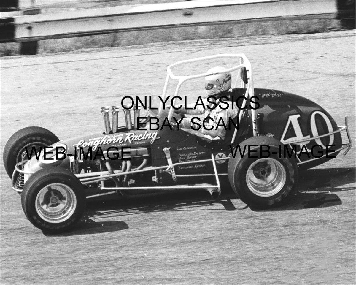 1977 JAN OPPERMAN #40 SPRINT CAR PHOTO-SALEM INDIANA-TOM BIGELOW-INDY ...
