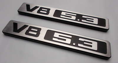 Emblem Custom Billet Front Fender 'V8 5.3L' Chevy Chevrolet GMC Badge ...