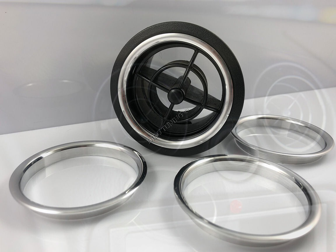 For Mazda MX5 MX-5 1989-2005 Chrome vent rings Real aluminum surrounds ...