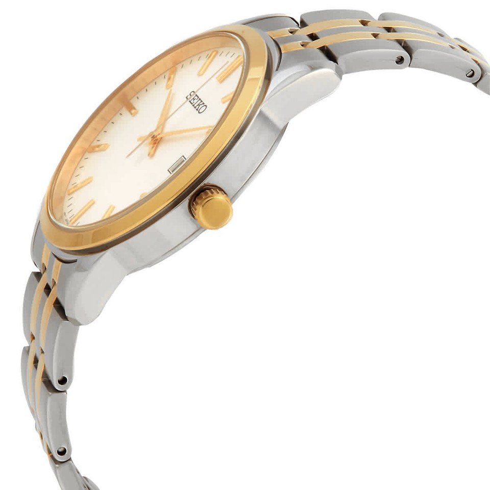 Seiko Essentials Quartz White Dial Men's Watch SUR402P1 | eBay