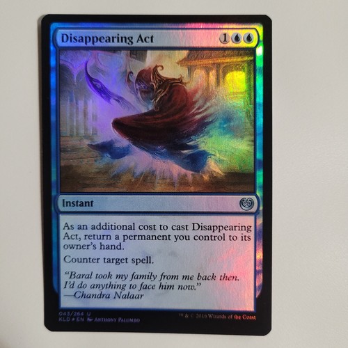 MTG FOIL Disappearing Act – Kaladesh Card # 43 Magic 043/264 KLD Blue ...