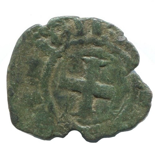 CRUSADER CROSS Authentic Original MEDIEVAL EUROPEAN Coin 0.5g/15mm # ...