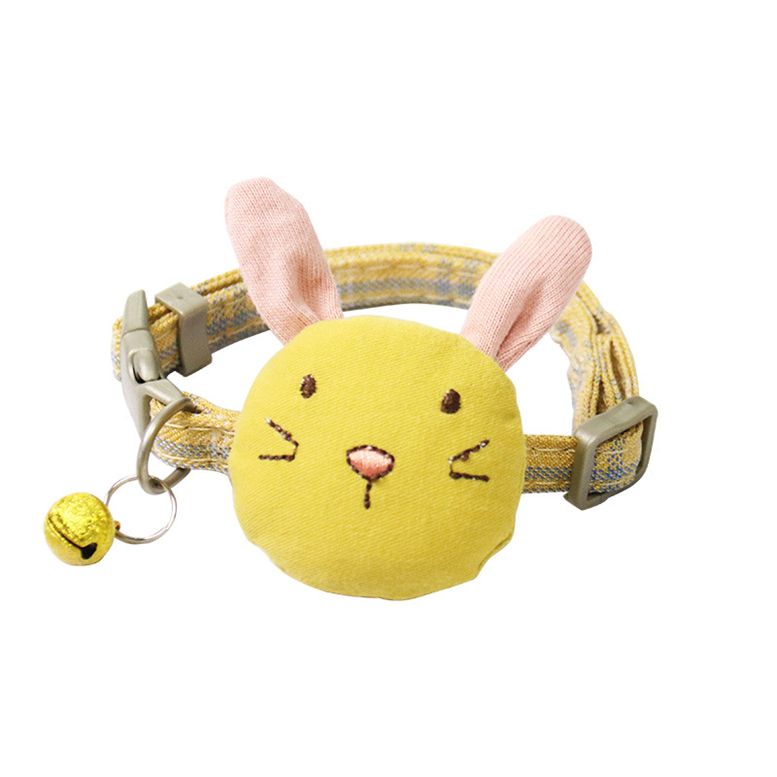 Cute Rabbit Collar Checkered Strap Photo Props Rabbit Ornament Pet Neck ...