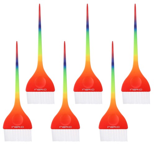 6 Pcs Färbepinsel Bunt Regenbogen-Haarfarbe-Pinsel Haarfärbewerkzeug | eBay