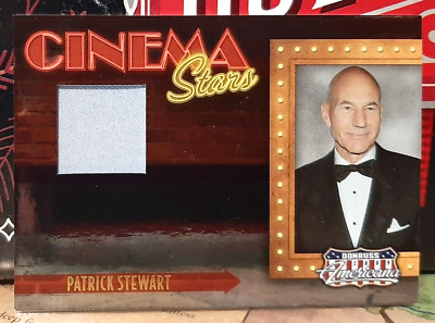 PATRICK STEWART /250 ~ CINEMA STARS SWATCH RELIC ~ 2009 DONRUSS ...