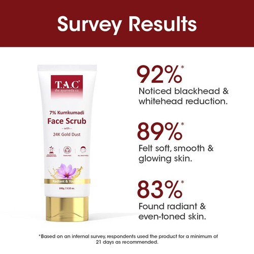 TAC - The Ayurveda Co. 7% Kumkumadi Face Scrub with 24K Gold Dust 100gm ...