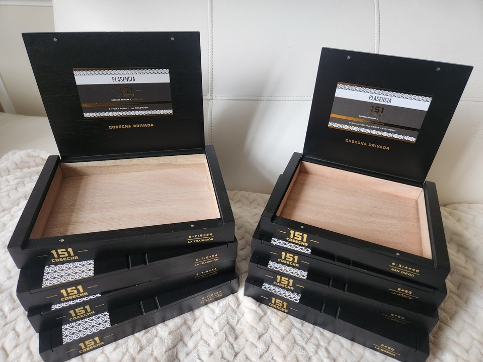 Lot of 8 Plasencia 151 Cosecha Empty Wooden Cigar Boxes | eBay