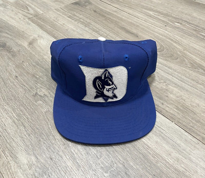 Vintage Duke University Blue Devils Plain Logo Blockhead Deadstock ...