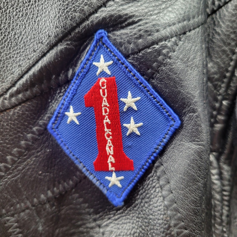 USMC Marines+Patches-Diamond Plate Leather Motorcycle/Unique Jacket ...