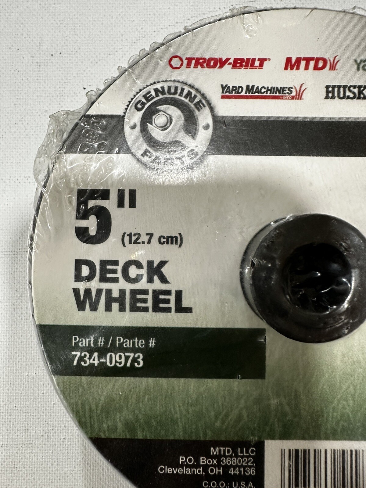 MTD Genuine Parts 5-Inch Deck Wheel 5" Diameter Fits Most Decks #734 ...