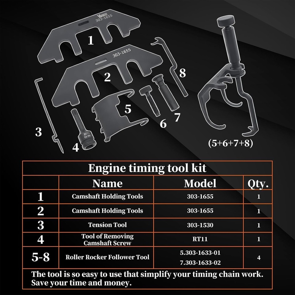 303-1655 303-1633 Camshaft Alignment Tool Ford 3.5L EcoBoost F-150 ...