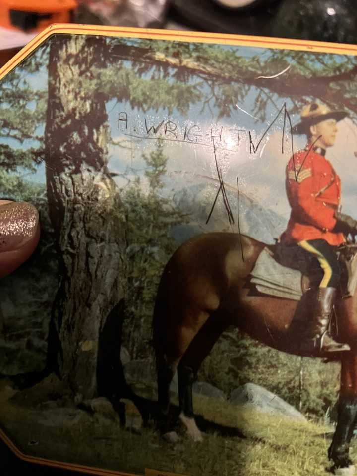Old Vintage Tin Rileys Toffee Halifax Canadian Mountie On Patrol | eBay UK