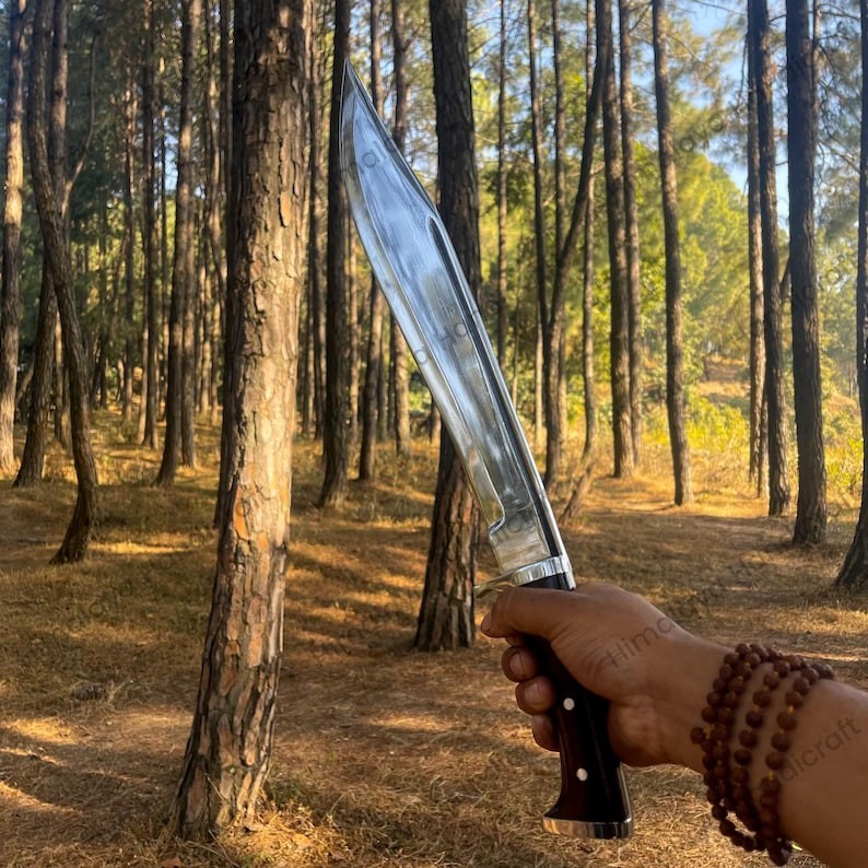 Custom Handmade Carbon Steel Blade Survival Machete Knife| Hunting ...
