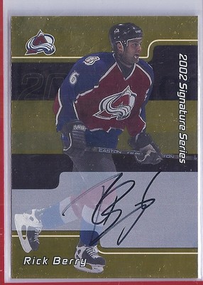 2001-02 BE A PLAYER SIGNATURE SERIES RICK BERRY GOLD AUTOGRAPH 231 BAP ...