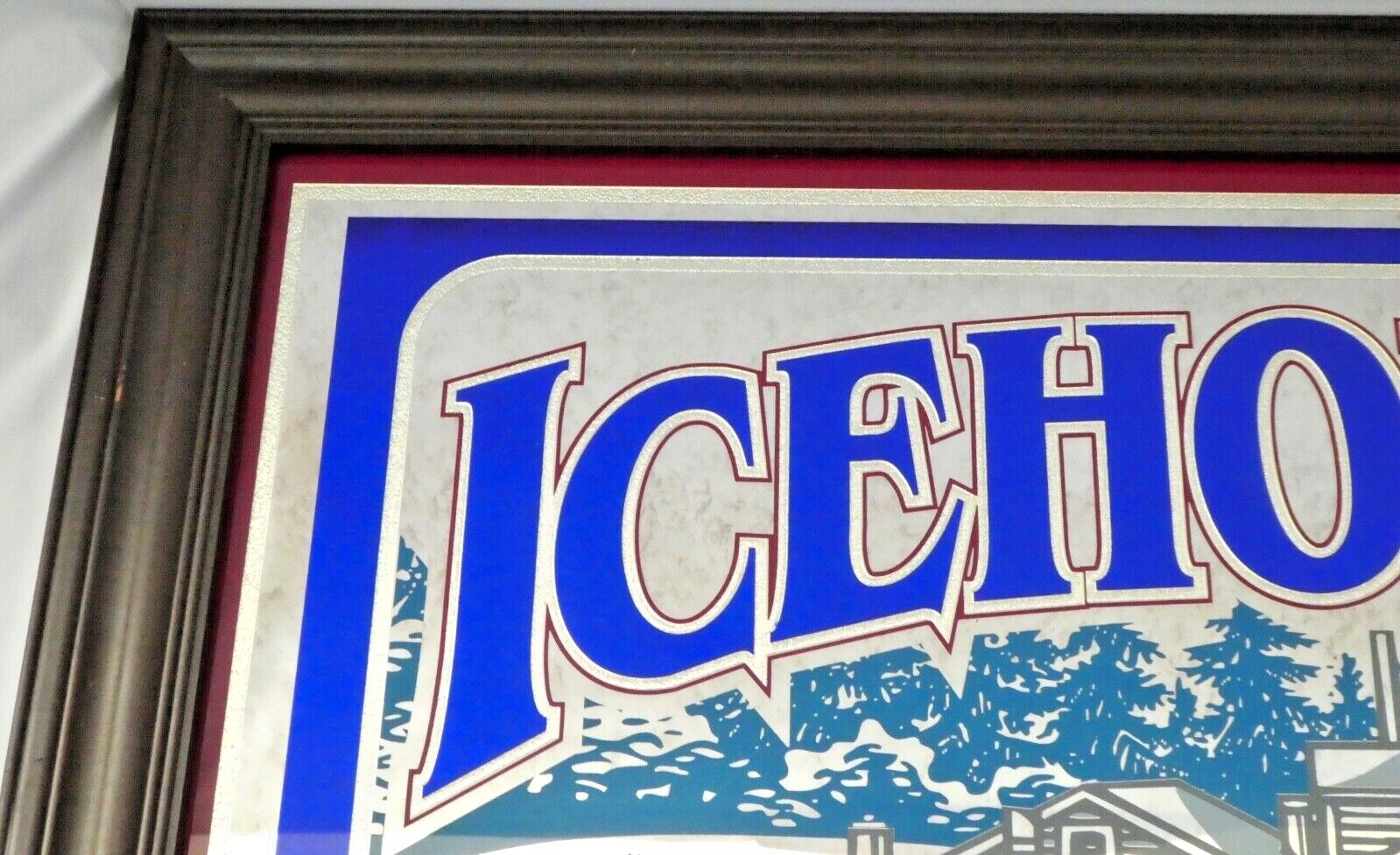 ICEHOUSE PLANK ROAD BREWERY 1855 MIRRORED SIGN. Framed. Dated 12-31-96 ...