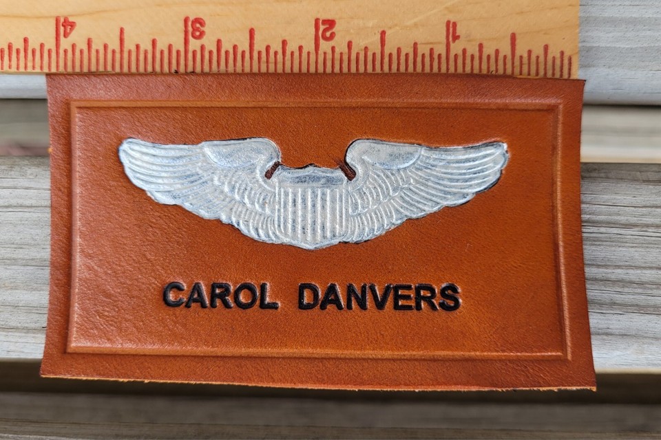 Leather Name Tag Squadron Patch AAC WWII A-2 Air Corps Danvers Captain ...