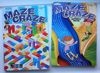 Maze Craze Series Slide and Maze Kids Coloring Book Activity Books Set ...