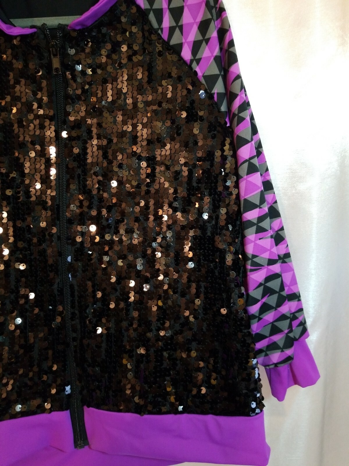 Weissman Girls Purple Black Sequin Jacket Dance Costu… - Gem