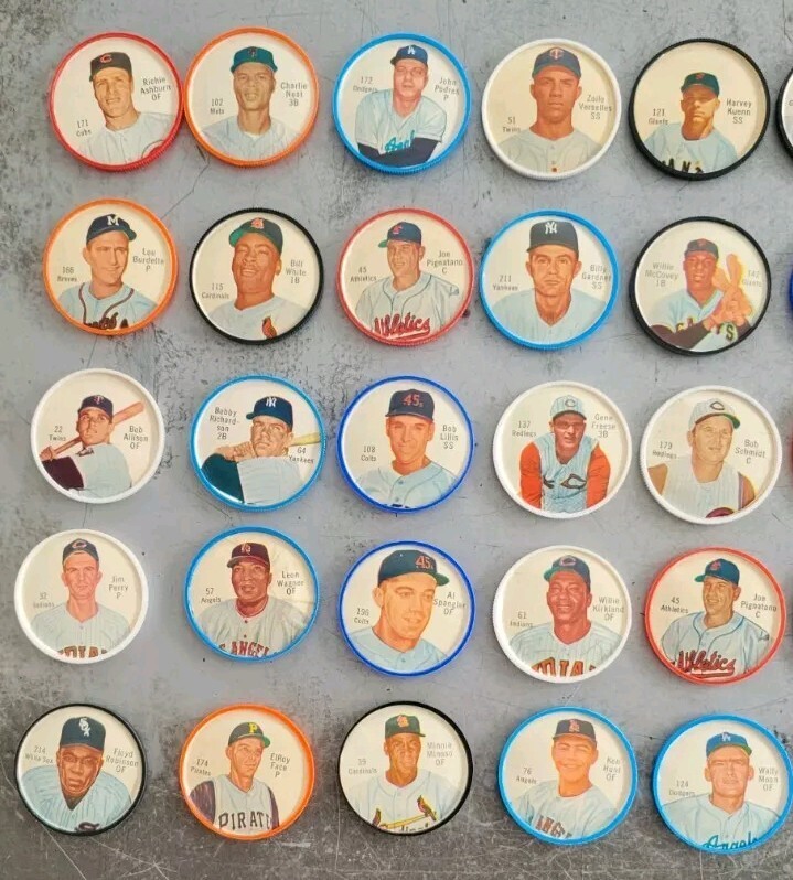 1962 SALADA TEA / JUNKET DESSERTS PLASTIC BASEBALL COINS (50 Coins) | eBay