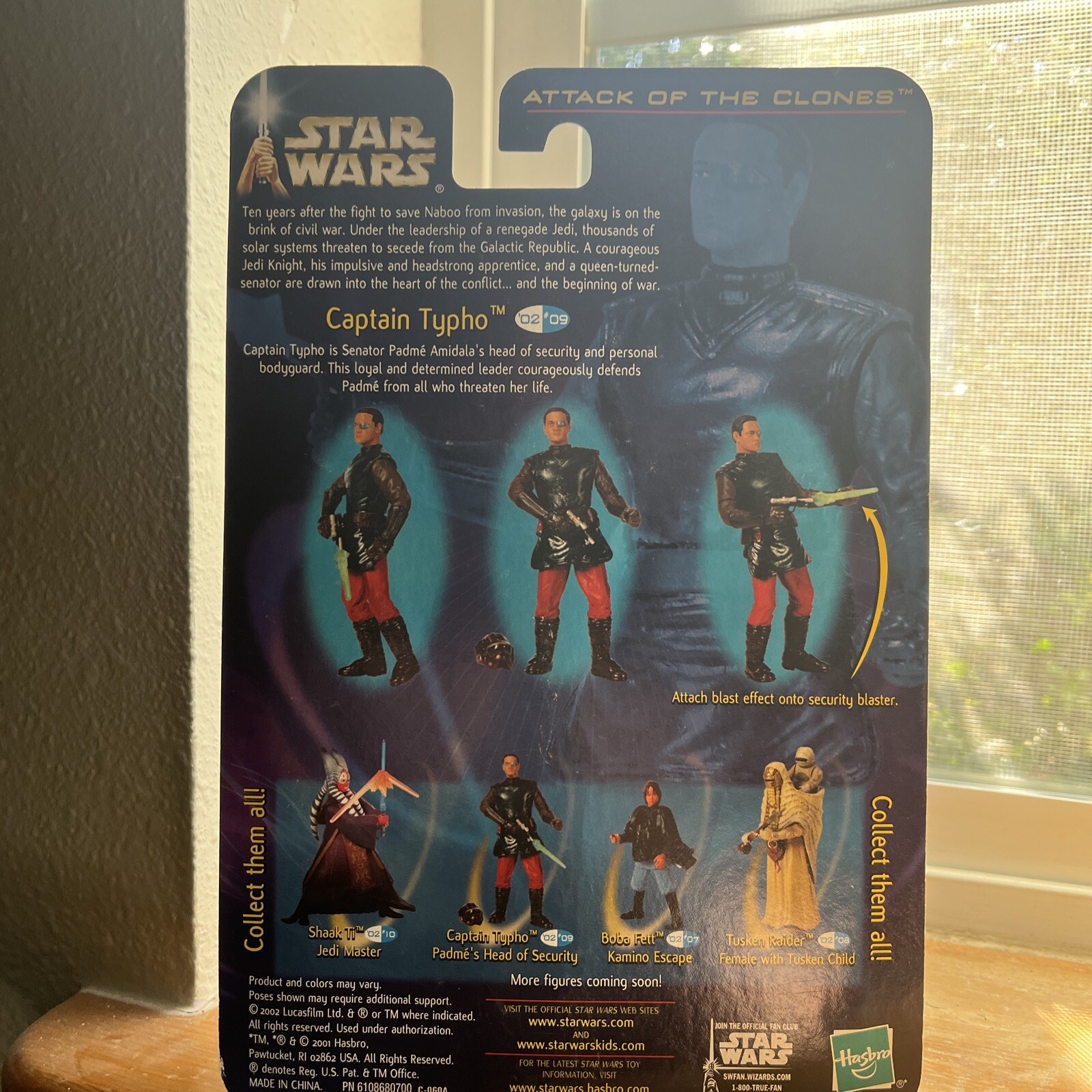 Star Wars AOTC Captain Typho Padme's Security Head, '02 #09 blue card ...