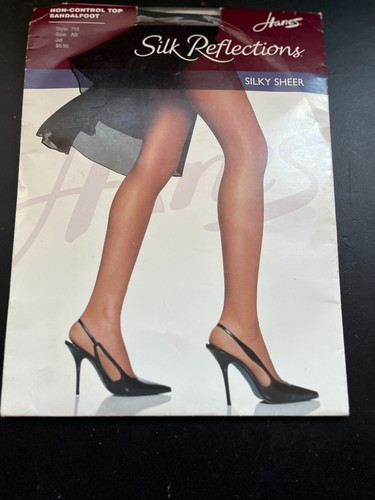 Hanes Silk Reflections Silky Sheer Jet AB 715 Sandalfoot Non Control ...