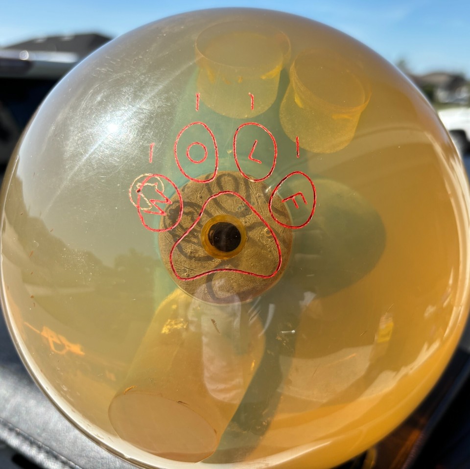 Ebonite Clear Wolf Bowling Ball, 16 lb. Plugged & Resurfaced, Ready to ...