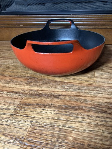 Le Creuset Orange Enameled Cast Iron Balti Pot 24 | eBay