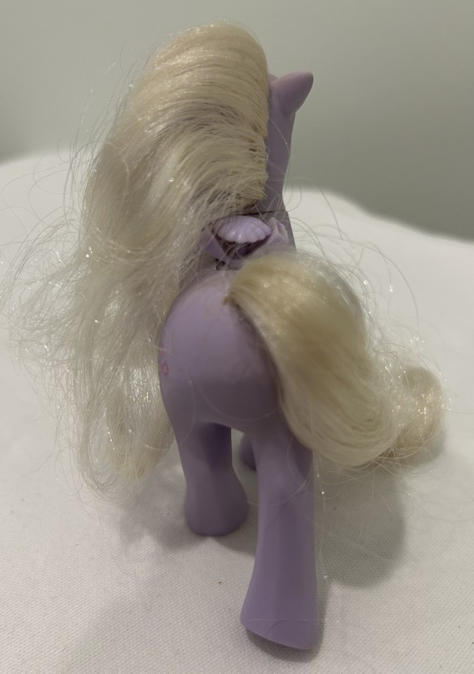 My Little Pony Forget Me Not Flutter Pony 1986 G1 Purple White Hair ...