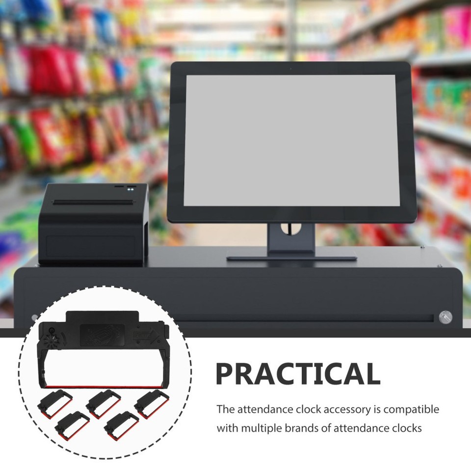 6 Pcs Printing Machine Ribbon Holder Cash Registers Ink Printer Color ...