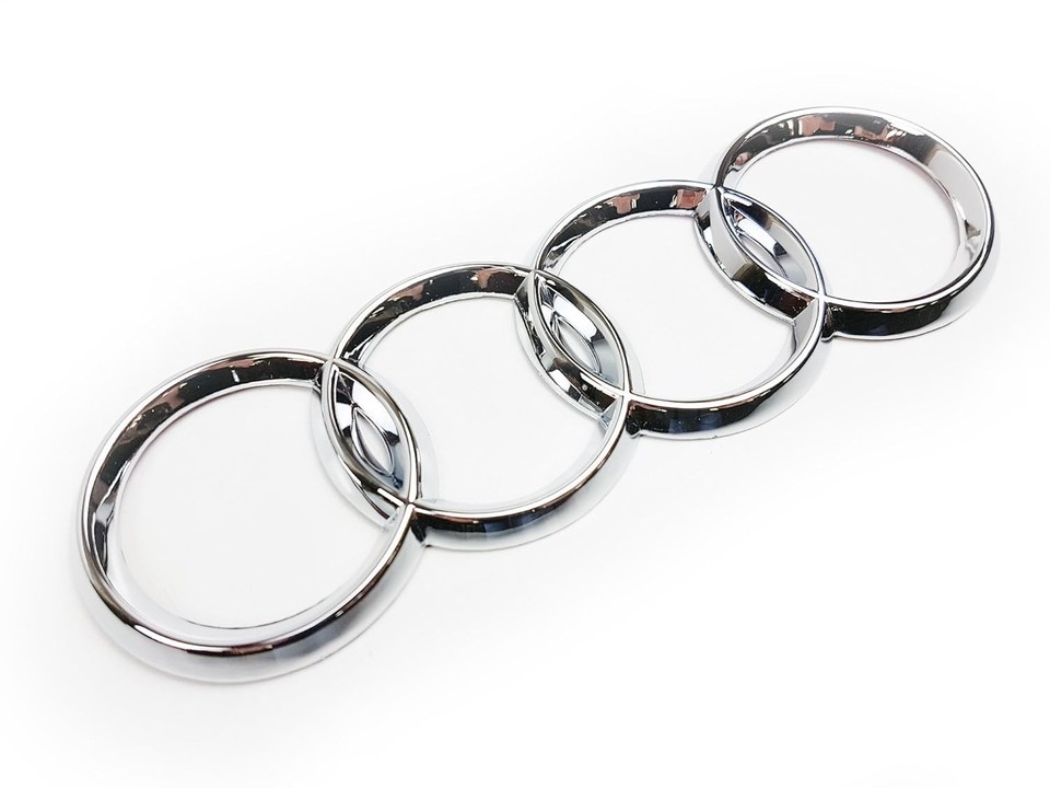 Rear Chrome Rings Emblem Silver Badge Logo for Audi A4 A5 A6 A7 S6 S7 ...