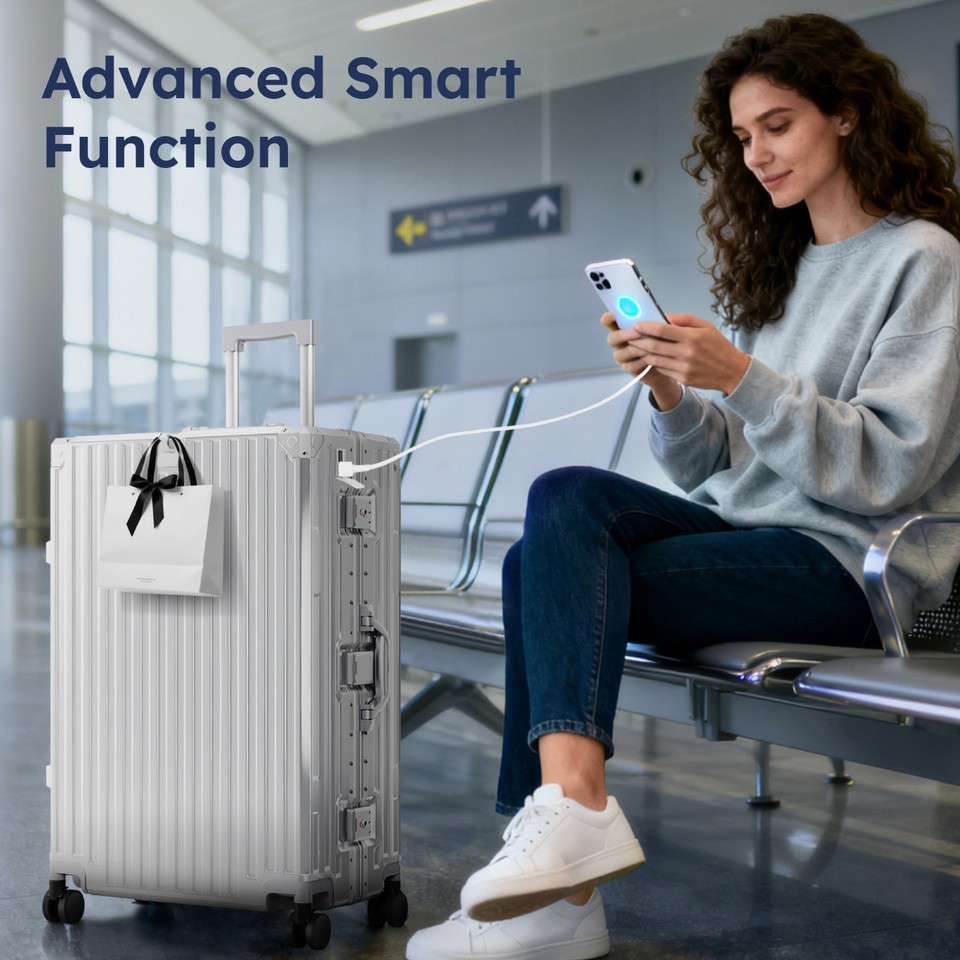 Luggage Aluminum Frame Liggage Hard Shell Travel Suitcase w/ TSA Lock ...