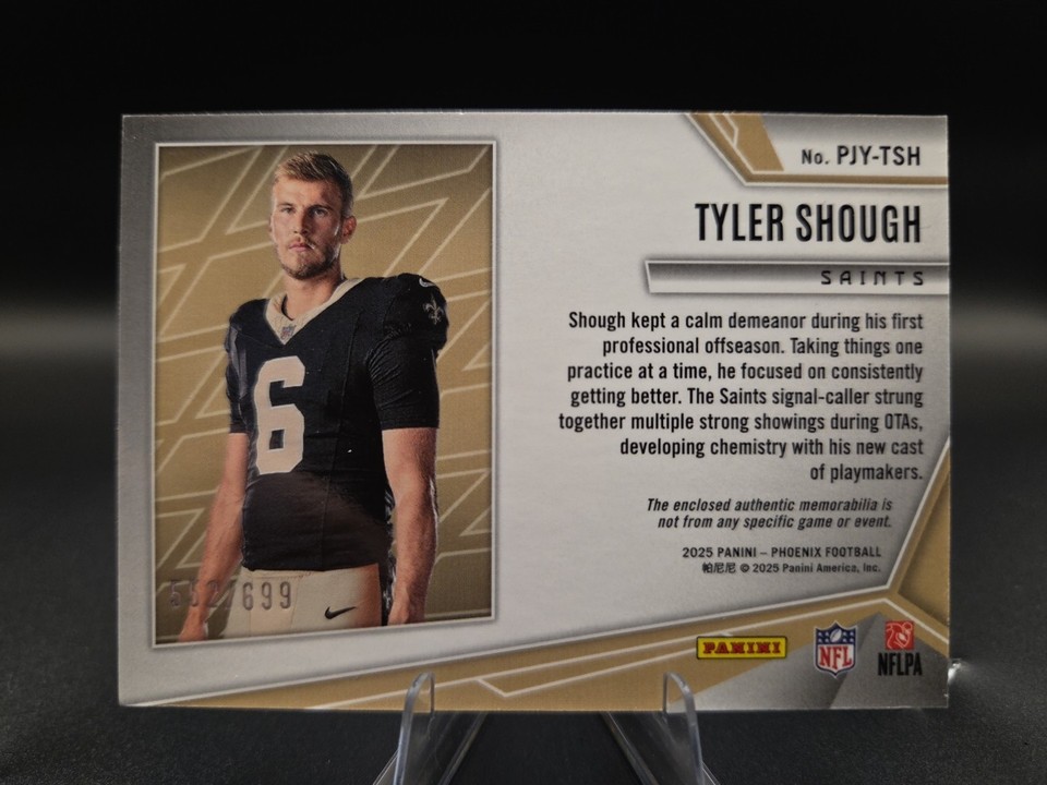 2025 Panini Phoenix Football Rookie Phenom Tyler Shough Patch /699 RC ...