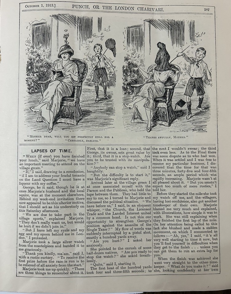 Vintage 1913 Issue of Punch Magazine. Punch British Magazine with Great ...