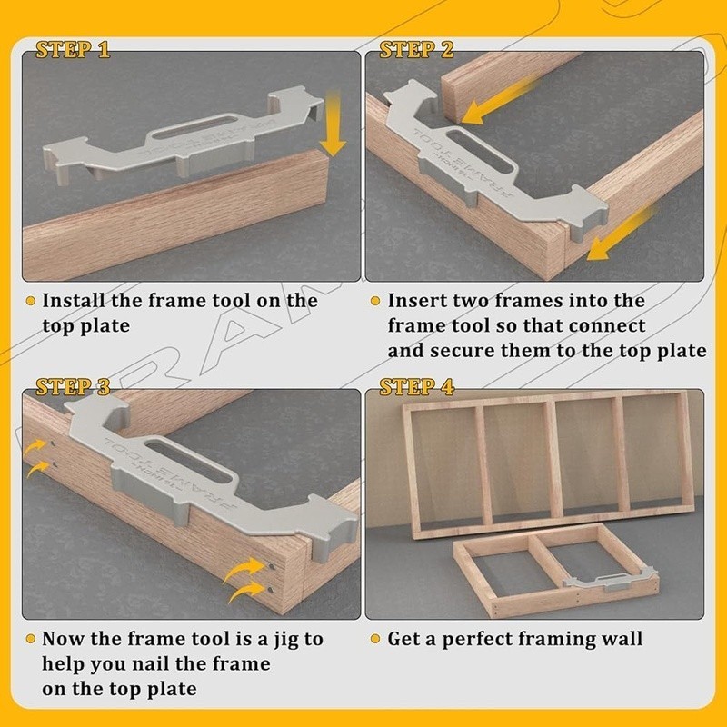 Framing Tools 16"On-Center Stud Layout Tool Cast Aluminum Framing ...