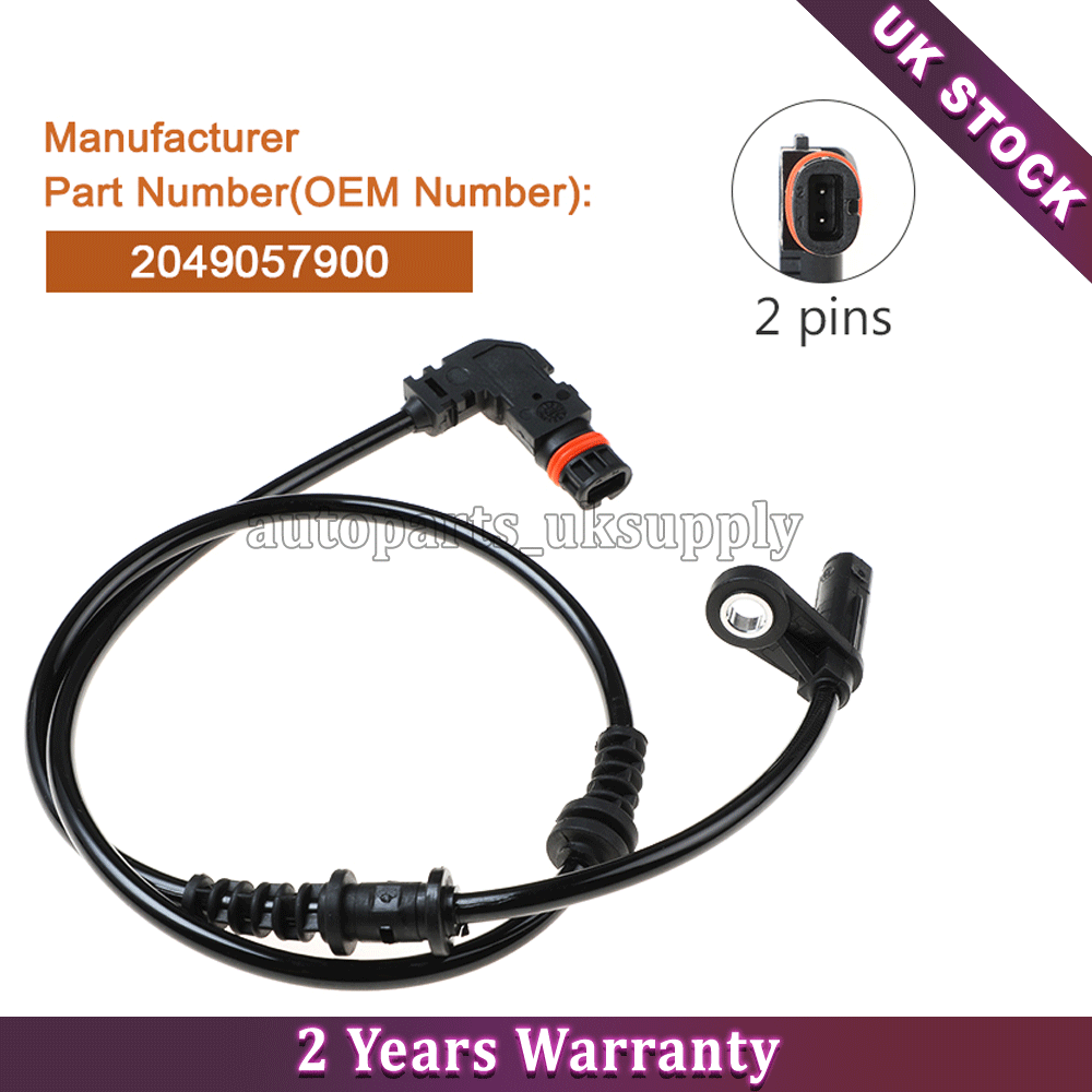 2x ABS Wheel Speed Sensors Front 2049052905 for Mercedes-Benz C-Class ...