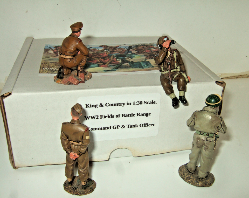 King & Country WW2 Fields of Battle Range, Command Gp & Tank Commander ...