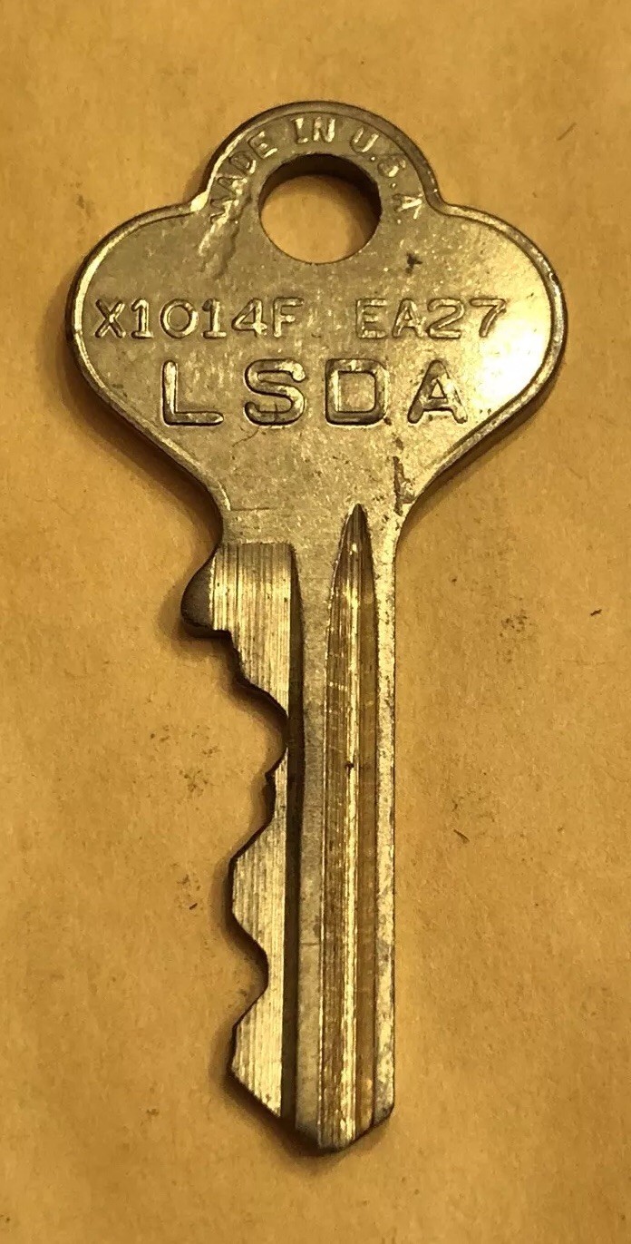 Vintage LSDA Key #X1014F Anniston, ALA Safe & Lock CO. | eBay