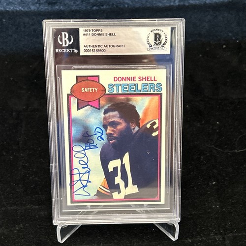 Donnie Shell Signed 1979 Topps #411 Rookie Card HOF Beckett Slab RC | eBay
