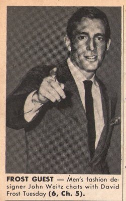 1970 TV AD~JOHN WEITZ~GERMAN BORN MENSWEAR FASHION DESIGNER | eBay