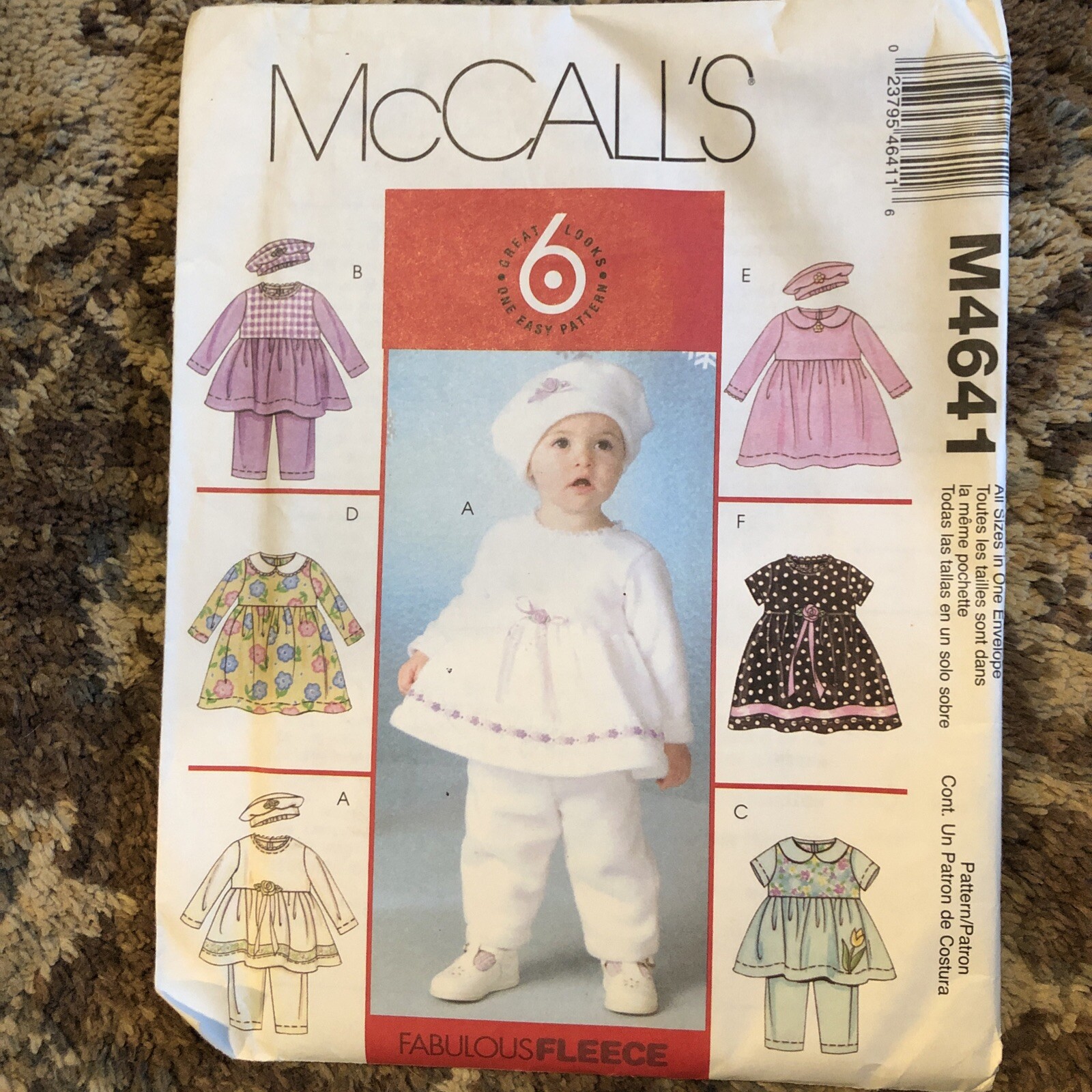 Lot of 2 McCall’s Infant Patterns M4641 & 2053 Hats & Clothing 13lbs ...