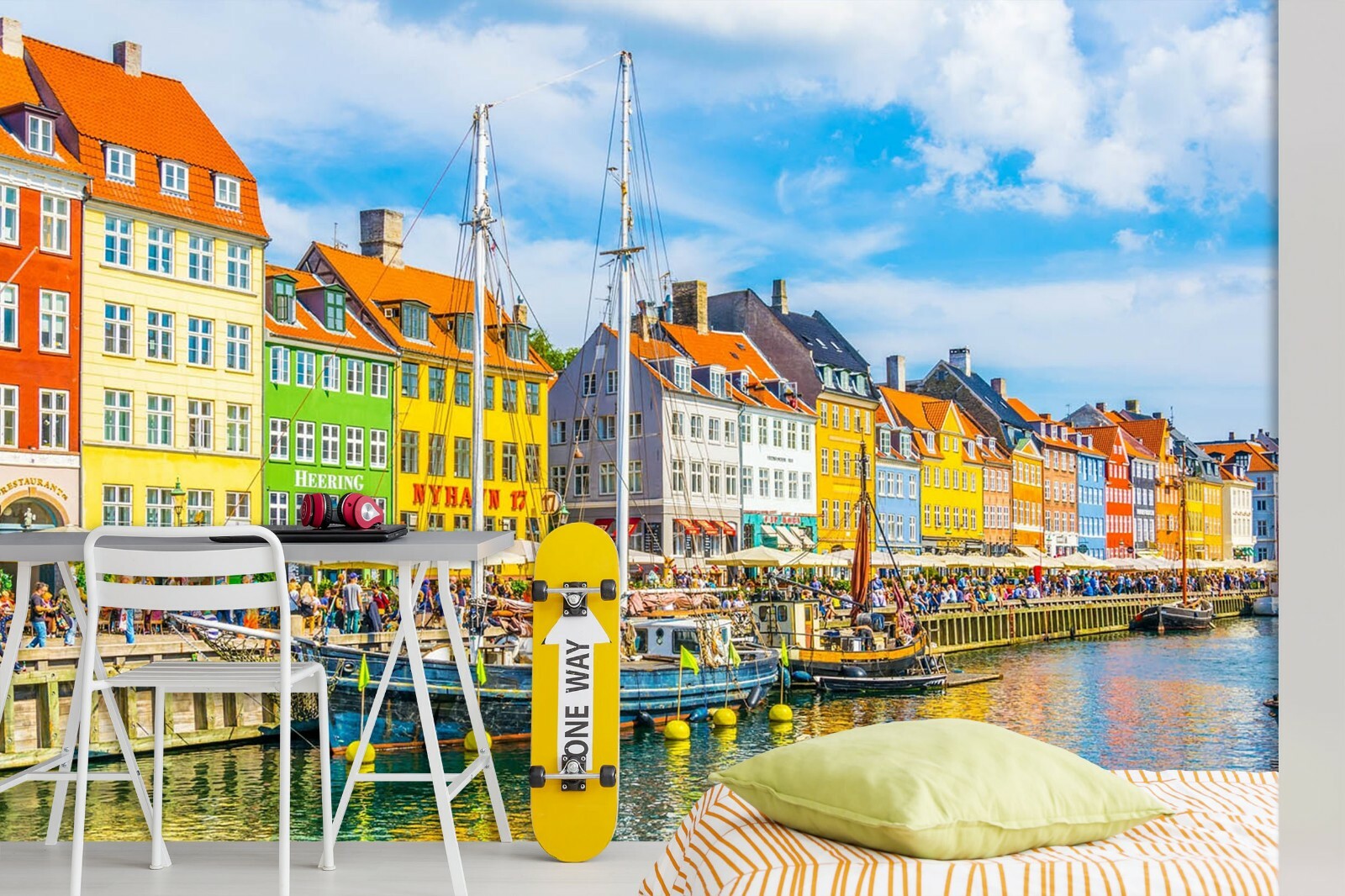 3D Color House O33545 Transport Wallpaper Mural Self-adhesive Removable ...