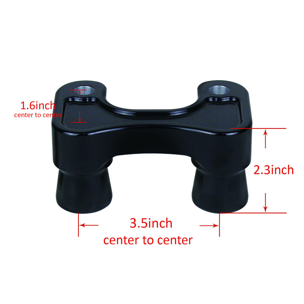 Black Handlebar Riser Adapter for Harley 15-later FLTR Road Glide ...