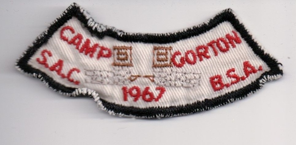 B BSA Patch, Camp Gorton 1967 Segment, Steuben Area Council New York NY ...