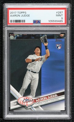 2017 Topps Aaron Judge (Fielding) #287 PSA 9 MINT Rookie RC | eBay