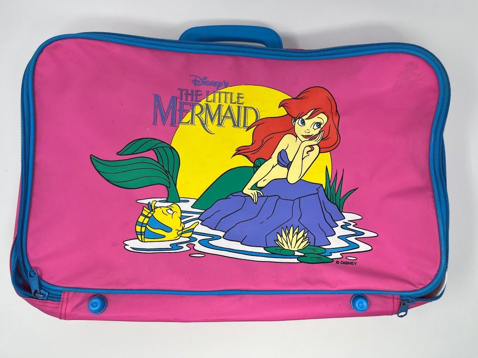 Vintage Disney The Little Mermaid Kids Luggage Suitcase Bag Carrying ...