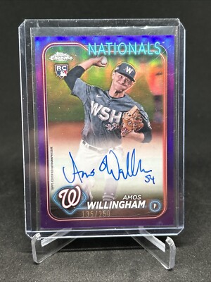 2024 Topps Chrome Amos Willingham Rookie Auto Purple Refractor /250 ...