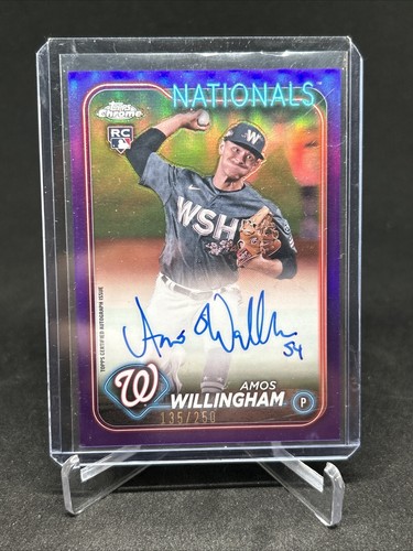 2024 Topps Chrome Amos Willingham Rookie Auto Purple Refractor /250 ...