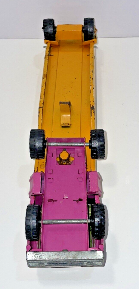 Vintage Marx Car Carrier Auto Hauler Transport With Lift 14" Pressed ...